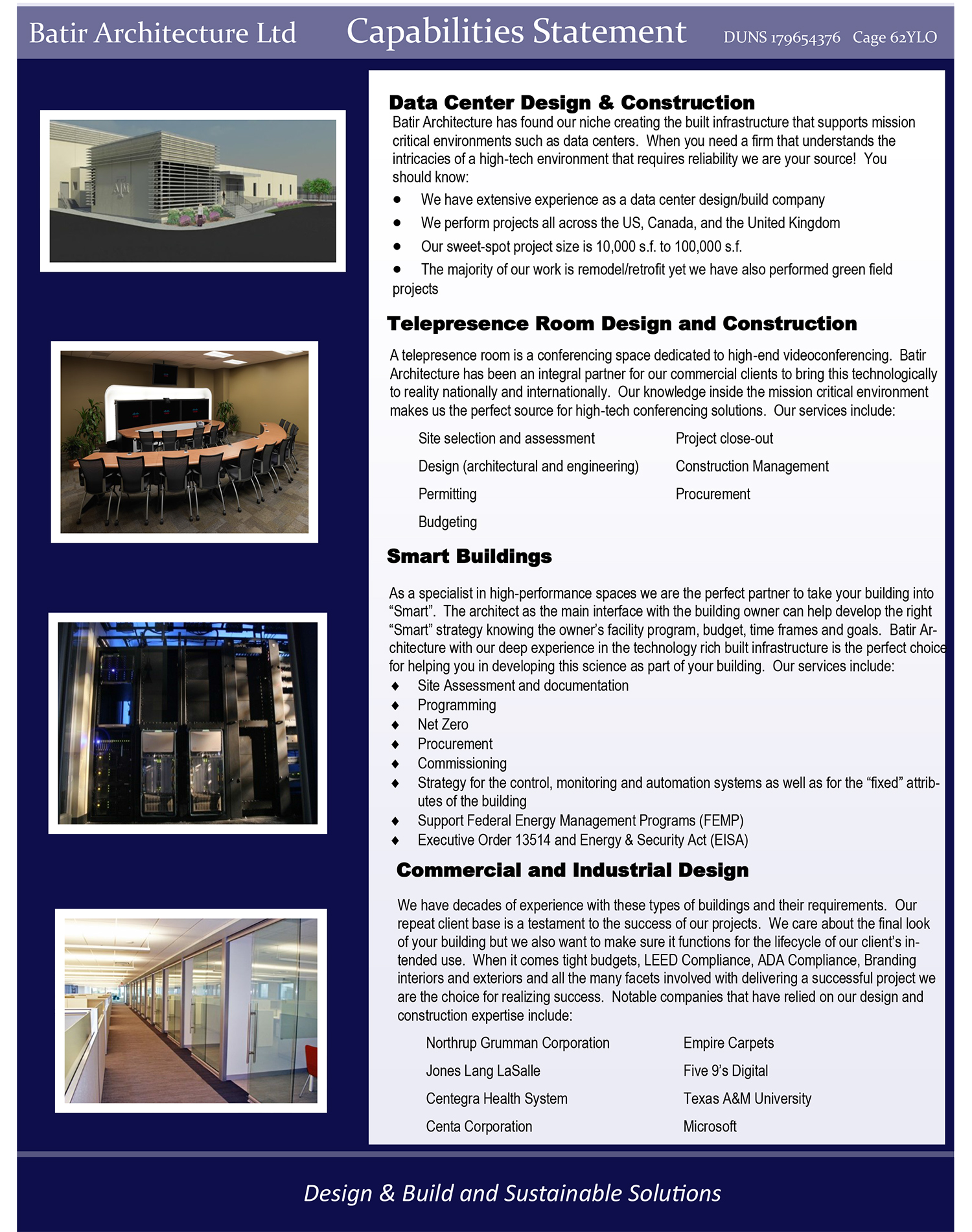 Capabilities Statement | Batir Architecture